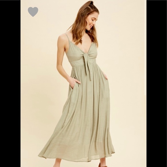 Listicle | Dresses | Listicle Front Tie Maxi Dress | Poshmark